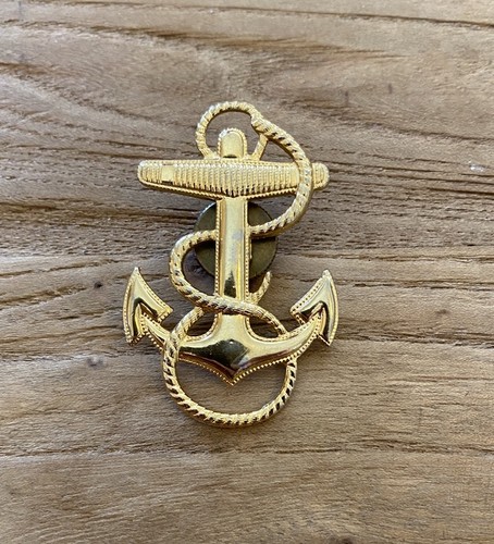 Anchor Navy Military Pin Vintage Screw Back Gold Tone H-24-N US Navy ...