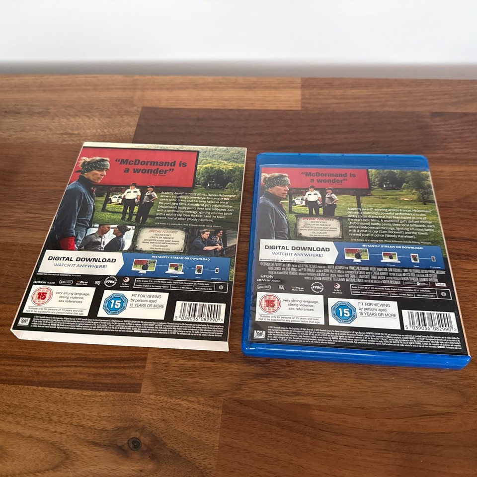 Three Billboards Outside Ebbing, Missouri Blu-ray (2018) with Slip ...