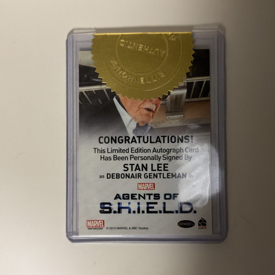 2015 Marvel Agents of Shield Stan Lee Autograph Auto Card | eBay