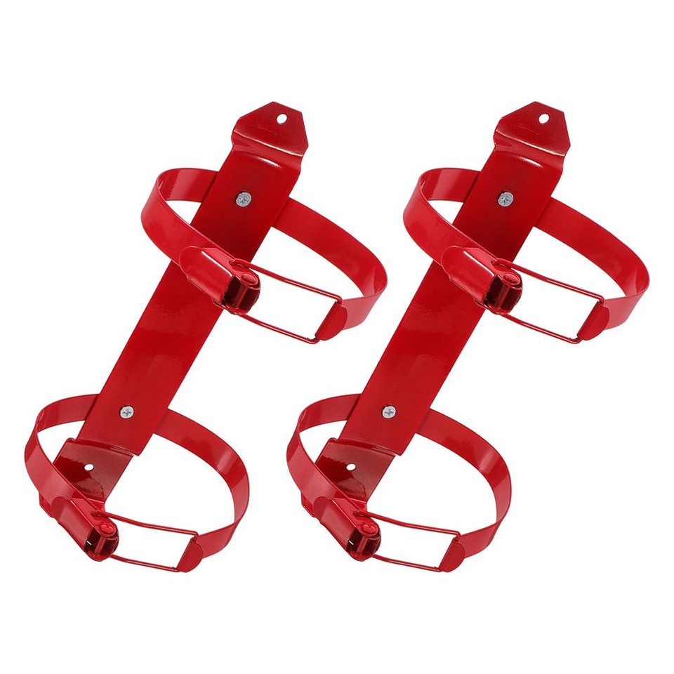 2Pcs Fire Extinguisher Bracket Wall Mount Red Stand for Home Use | eBay ...