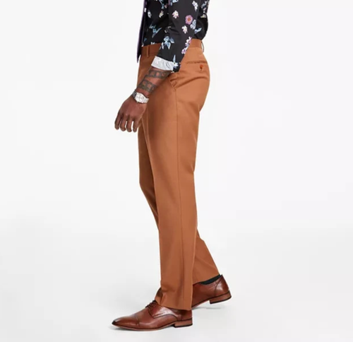 Tayion Collection Men's Classic-Fit Copper Suit Separates Pants 40Wx32L ...
