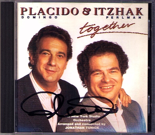 Placido DOMINGO Signed TOGETHER Itzhak PERLMAN Toselli Ponce Tosti ...
