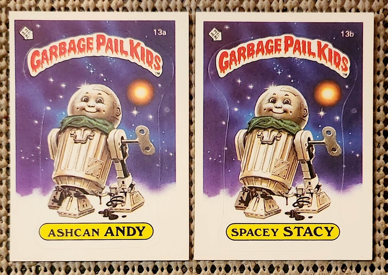 ASHCAN ANDY / SPACEY STACY 1985 Topps Garbage Pail Kids 1st Series 1 ...