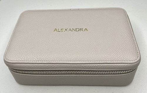 MARK AND GRAHAM MEDIUM TRAVEL JEWELRY CASE BOX *ALEXANDRA* STONE DEFECT ...
