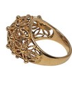 Vintage Avon Gold Tone Flower Dome Ring Size 9 Filigree Floral MCM ...