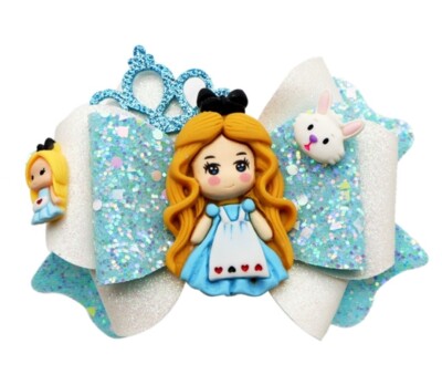 Pre-cut faux leather hair bow kit PREMIUM DIY KIT Alice Princess | eBay ...