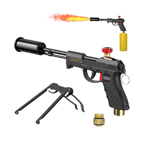 Propane Torch Gun, 4500°, Adjustable Flamethrower Fire Gun with Safety ...