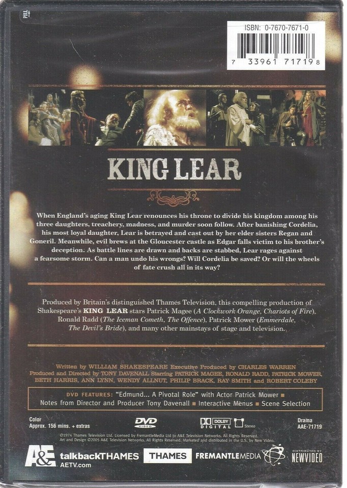 KING LEAR (DVD 2005) (A1) 733961717198| eBay