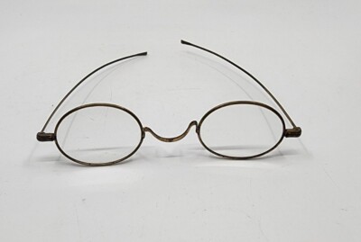 Antique Oval Glass Straight Temple Arm Spectacles Reading Eyeglasses | eBay