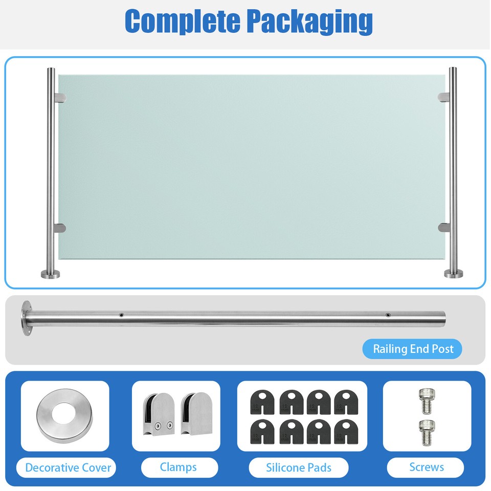 110cm High Stainless 304 Railing Post Pole Swimming Pool Fence ...