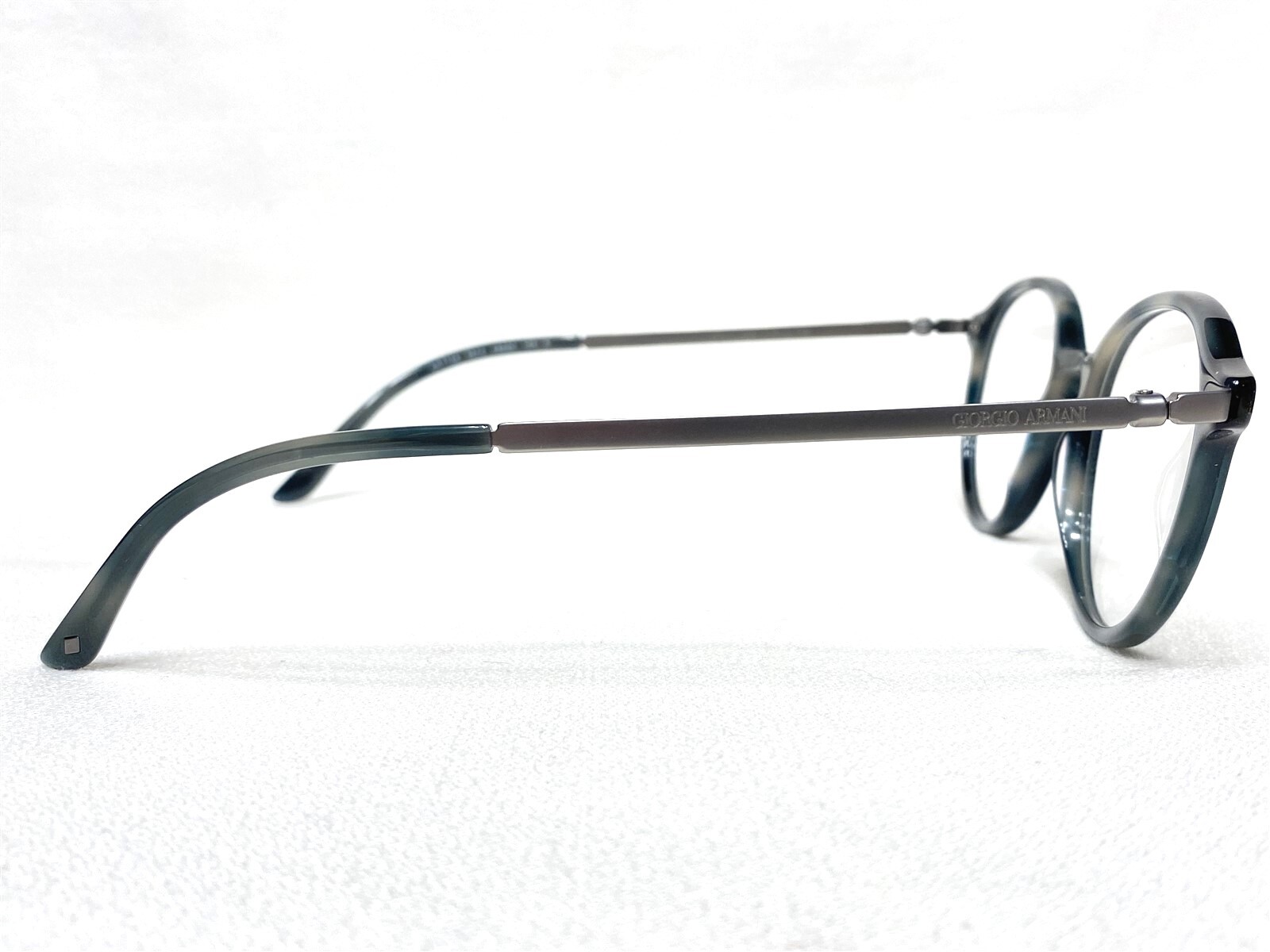 NEW Giorgio Armani AR7124 5572 Mens Blue Havana Round Eyeglasses Frames ...