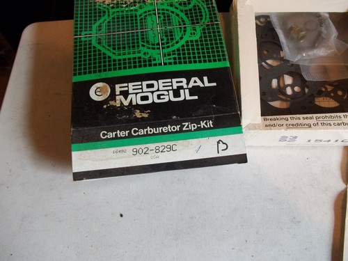 Carter Zip Kit 902-828C Motorcraft Carburetor model 4300 4 bbl. box13 ...