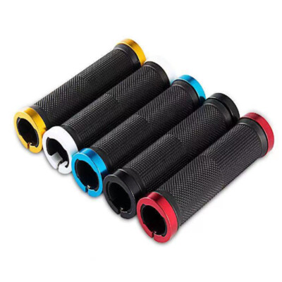 DOUBLE LOCK ON LOCKING HANDLE BAR GRIPS BICYCLE MTB MOUNTAIN BIKE BMX ...