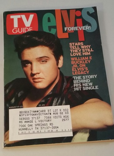 Elvis FOREVER TV GUIDE cover Aug 17-23 2002 special commemorative issue ...