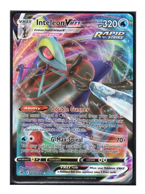 Inteleon VMAX 079/264 Full Art Rare NM Holo Pokemon Card Fusion Strike ...