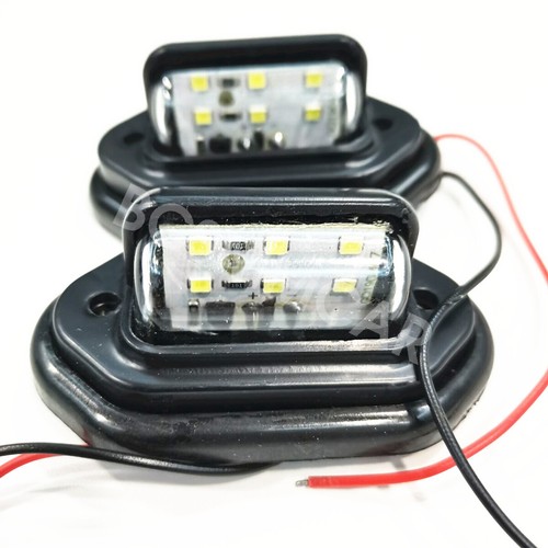 2pcs Waterproof 6 LED Car License Plate Light Signal Tail Light Lamp ...
