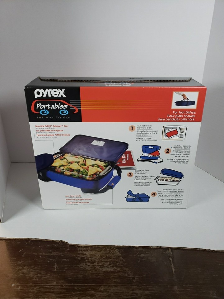 🌟 NEW Pyrex Portables Family Size 4 Pc Insulated Food Carrier Set 2qt ...