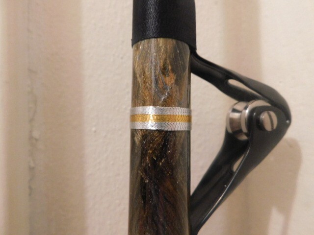 CUSTOM SHARK ROD 7'2" BLACK SILVER GOLD MARBLE AFTCO BIG FOOT 80 ...