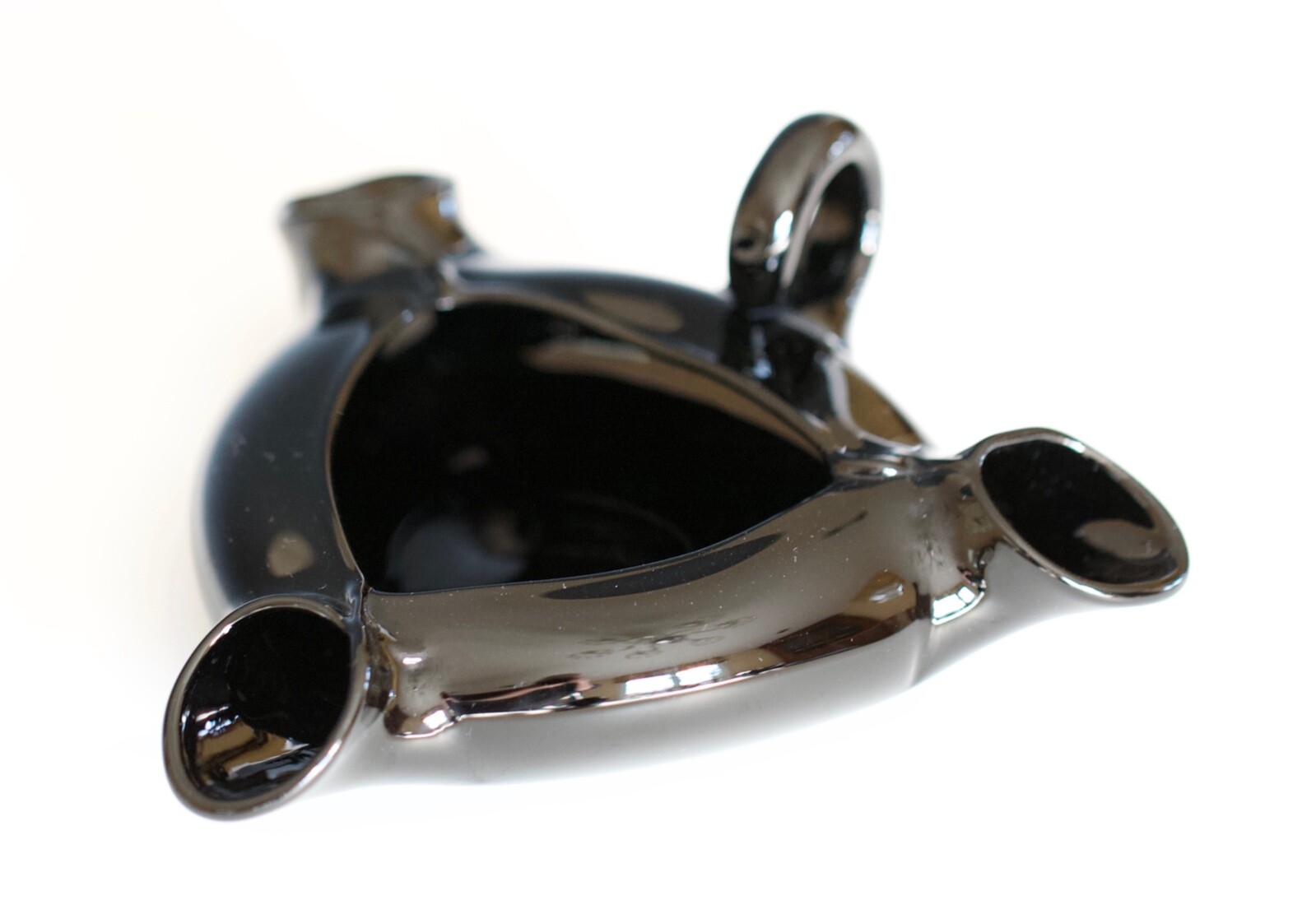 CARDER STEUBEN Mirror Black ashtray - Superb Condition - Acid Stamp ...