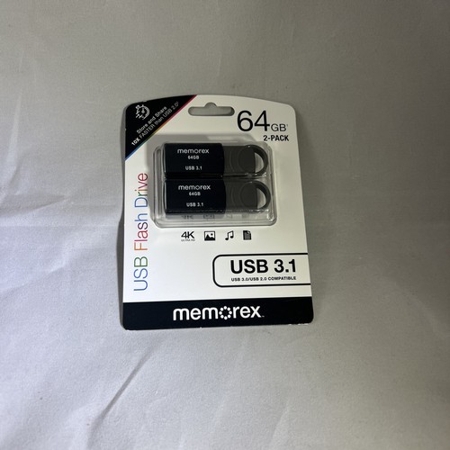 MEMOREX 64GB 2 Pack USB 3.1 USB Flash Drive - Black | eBay