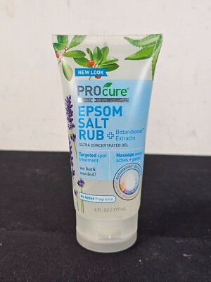 PROcure Epsom Salt Rub Gel 6 fl oz Massage Away Muscle Tension Aches ...