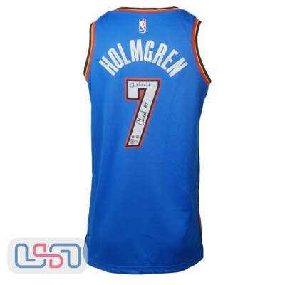 Chet Holmgren Signed "Chetcode" OKC Thunder Blue Nike Swingman Jersey ...
