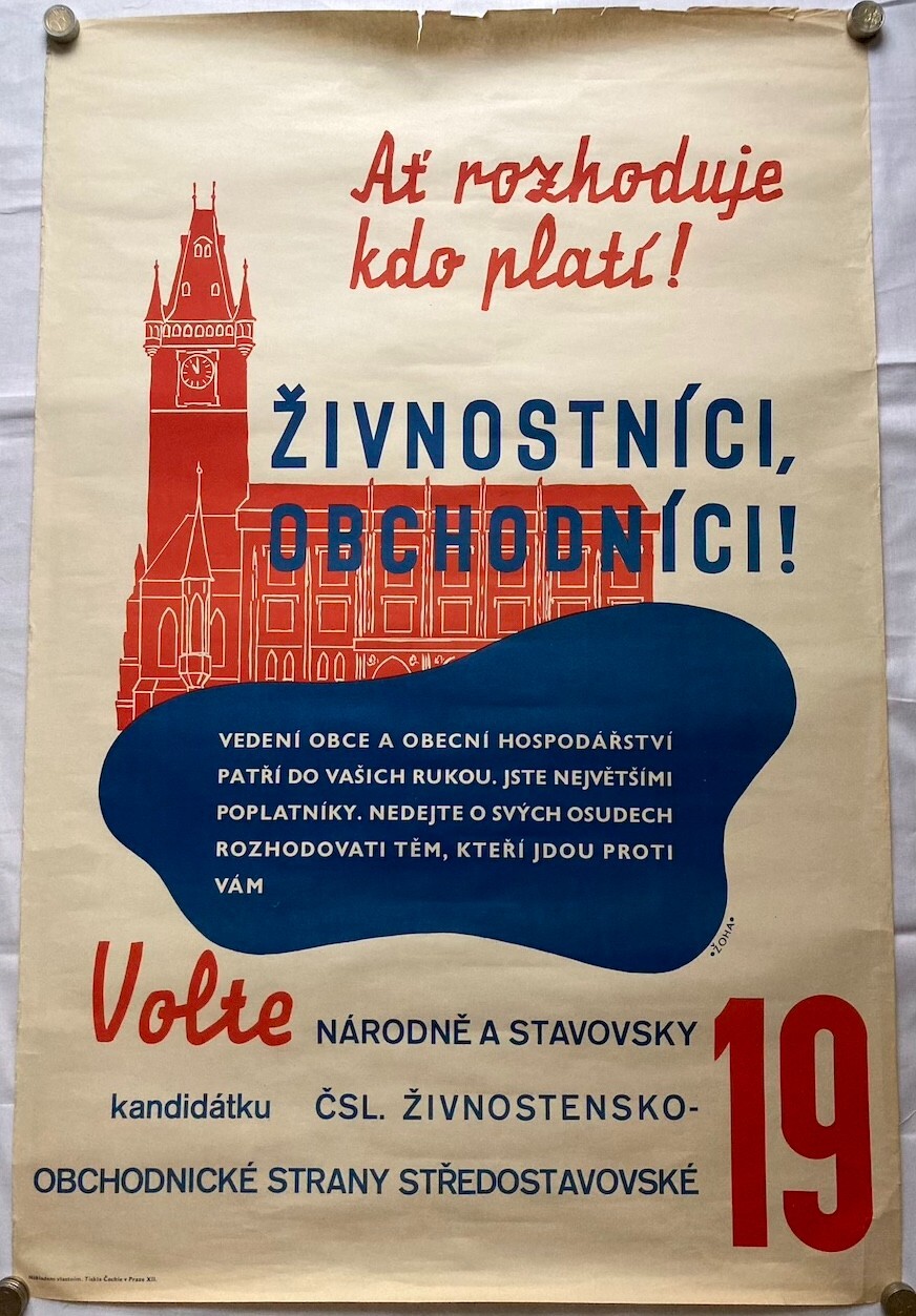 Original Vintage Poster CZECHOSLOVAKIA -TRADE AND COMMERCE PARTY ...