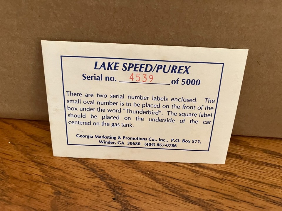#83 GMP Lake Speed 1:24 Purex | eBay