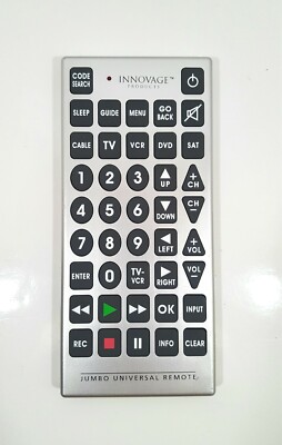 Innovage Products Jumbo Large Print Universal TV Remote Control Tested ...