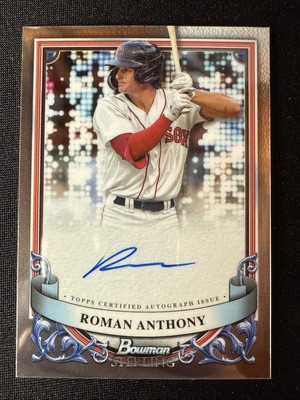 Roman Anthony Rookie Auto RC 2024 Bowman Sterling #PA-RA | eBay