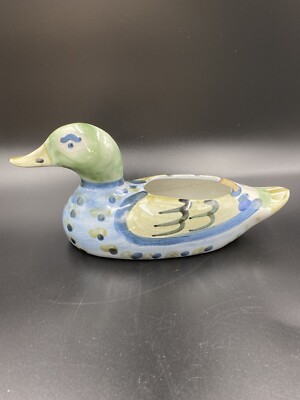 VINTAGE M.A. HADLEY STONEWARE POTTERY FIGURAL DUCK PLANTER AS IS | eBay