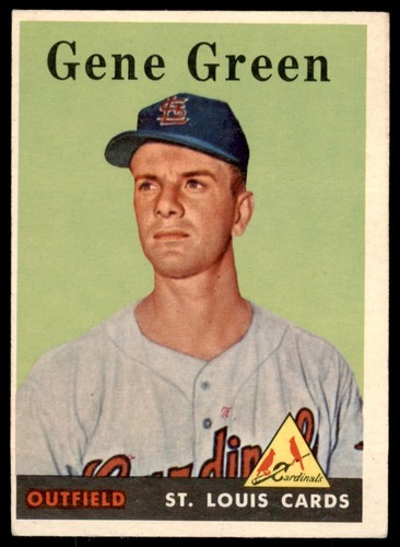 1958 Topps Gene Green VG-EX RC St. Louis Cardinals #366 | eBay
