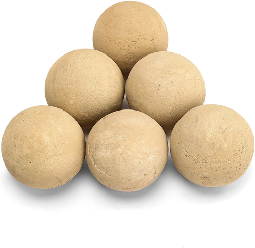 5-Inch Beige round Ceramic Fire Balls – Firepit Spheres for Natural ...