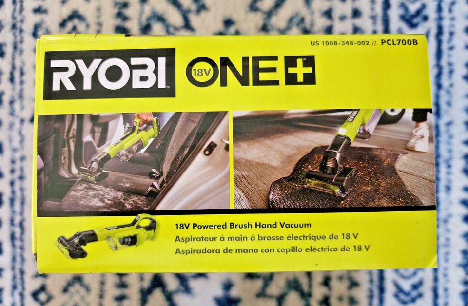 OOS RYOBI 18V ONE+ Cordless Powered Brush Hand Vacuum (PCL700B) **NEW ...