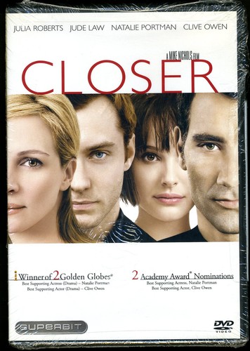 Closer (2004) DVD Widescreen Brand New & Sealed! Julia Roberts Jude law ...