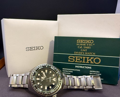 Seiko Prospex Kinetic GMT Diver's SUN019 5M85-0AB0 48mm Men’s With New ...