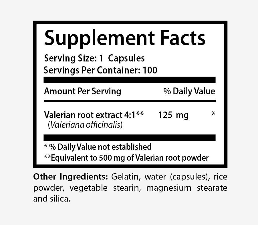 Valerian - Valerian Root Extract 4:1 125mg - Best Sleep Support ...