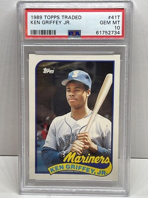 1989 Topps Traded Box Set Ken Griffey Jr #41T PSA 10 GEM MT Rookie RC ...
