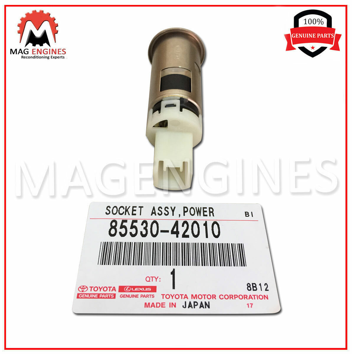 85530-42010 GENUINE OEM POWER OUTLET SOCKET ASSY, CENTER 8553042010 | eBay