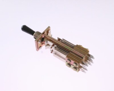 160316 Switchcraft 3-position Non-Locking Lever Switch with Black Knob ...