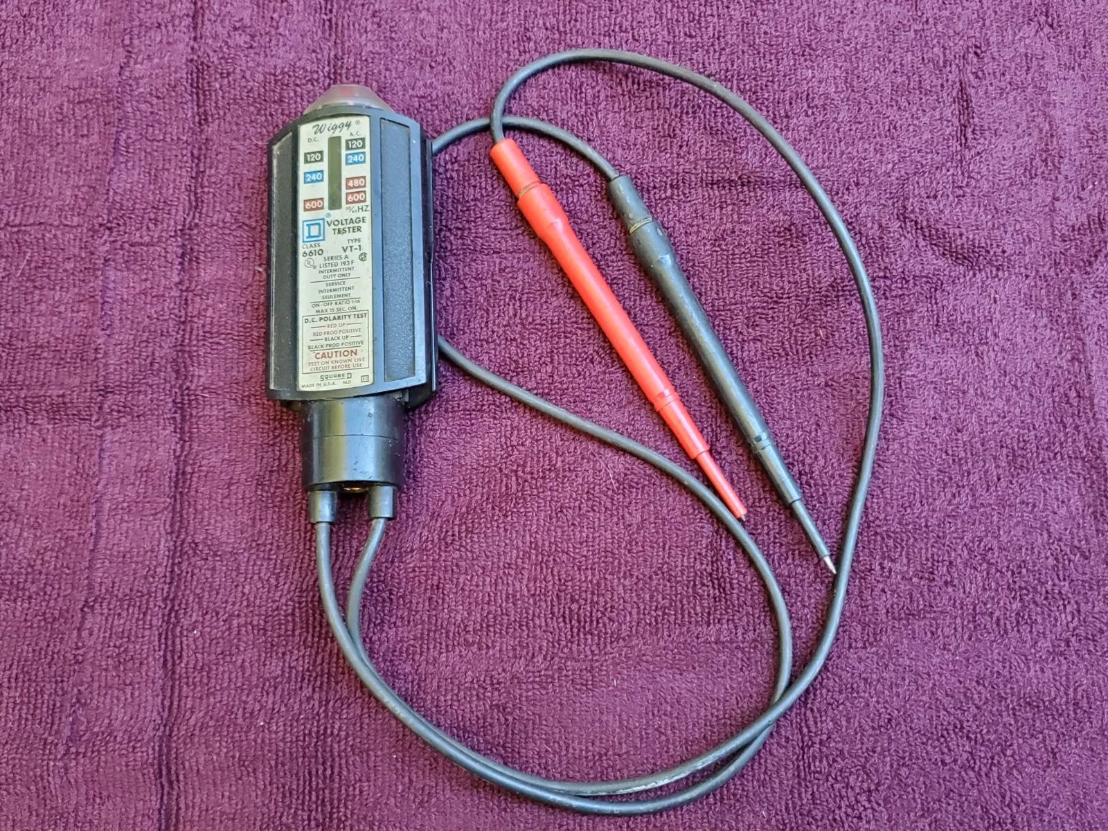Wiggy Voltage Tester Square D Class 6610 Type VT-1 | eBay