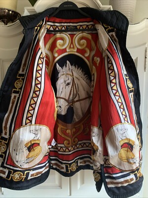 Vintage Frey Como-1899 Woman’s Black Quilted Silk-Lined Jacket, Horse ...