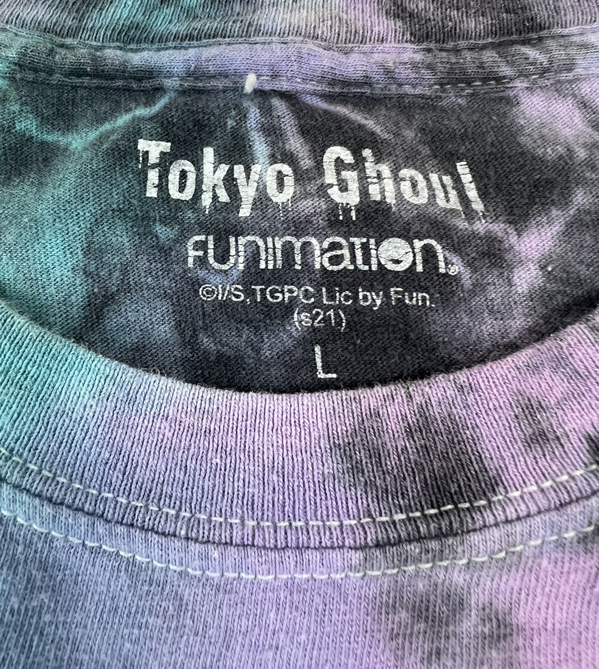 Tokyo Ghoul Anime Ken Kaneki Split Face Tie Dye T Shi… - Gem