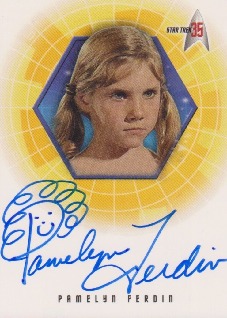 STAR TREK 35th ANNIV HOLOFEX PAMELYN FERDIN AS MARY JANOWSKI AUTOGRAPH ...