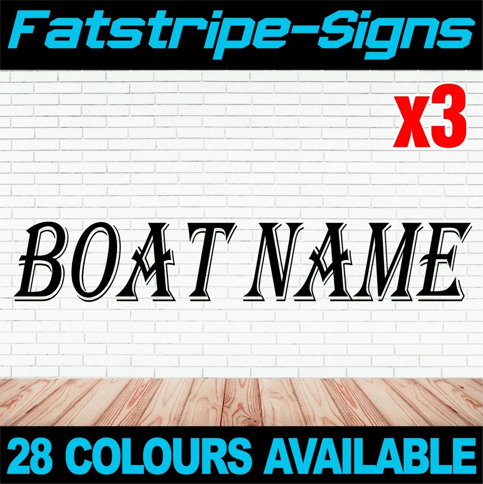 PERSONALISED NARROW BOAT BARGE CANAL BOAT x3 VINYL STICKERS GRAPHICS ...