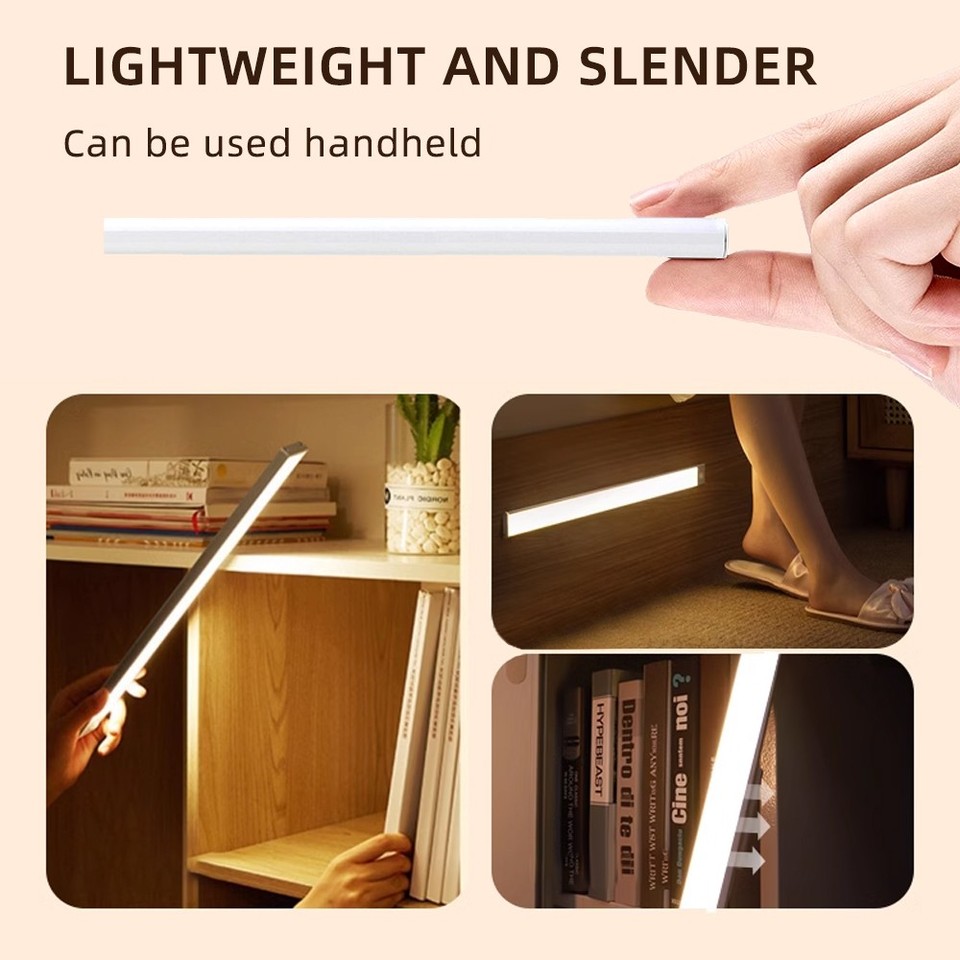 LED Wireless Motion Sensor Light Night Lights USB Rechargeable Kitchen ...