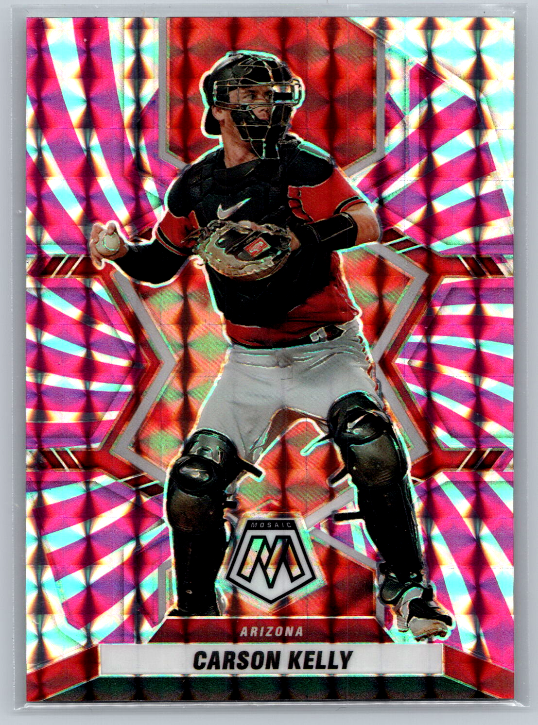 2022 Panini Mosaic - Carson Kelly #79 Pink Swirl Mosaic Prizm /12 for ...