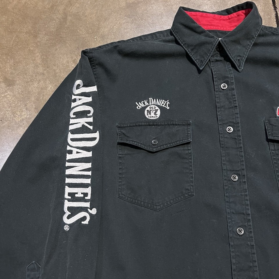 Vintage Wrangler Shirt XL Black Button Up Jack Daniels PBR Rodeo Cowboy ...