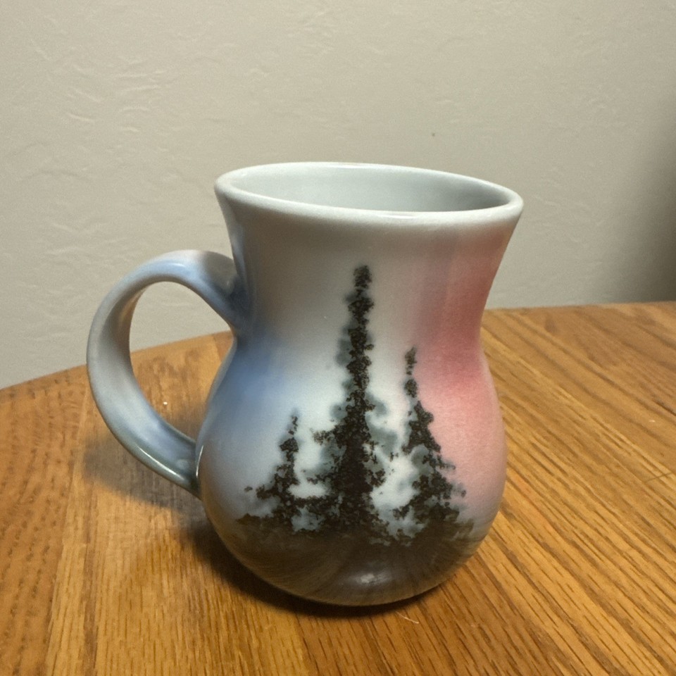 1991 David Waln Pottery Mug Signed Pattern Hand-thrown Stoneware Cup ...