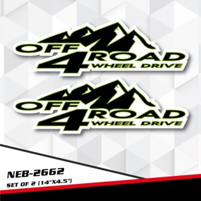 4X4 OFFROAD DECALS STICKERS 4WD For FORD CHEVY DODGE TOYOTA GMC CANYON ...